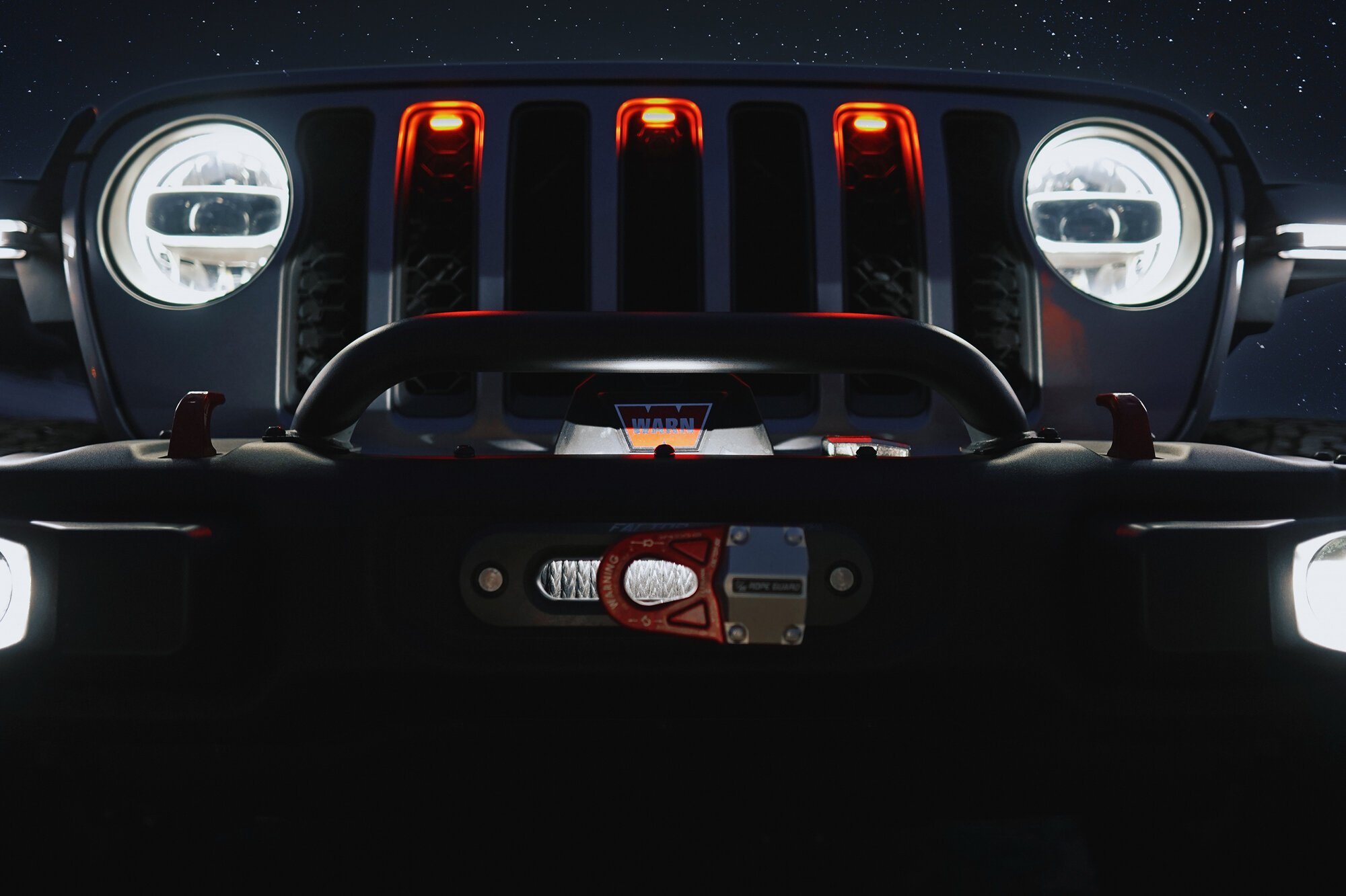 Quadratec RES-Q Premium Winch Fairlead LED Light Bracket | Quadratec